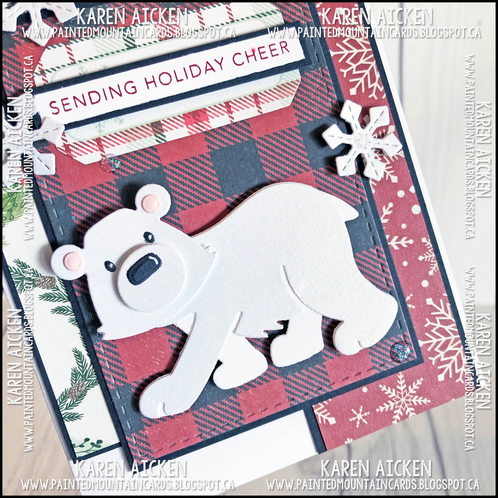 Painted Mountain Cards: Polar Bear Christmas Card