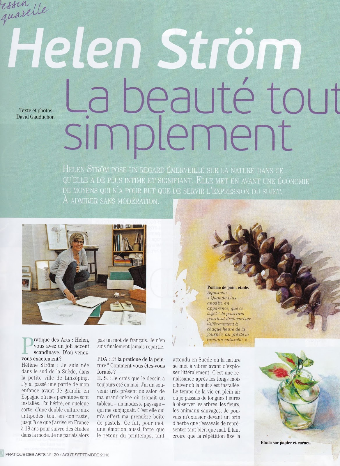 Article in french magazine "Pratique des Arts"...