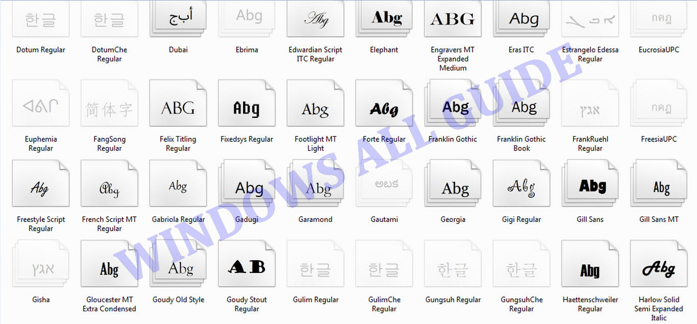 CHANGING DEFAULT FONT IN WINDOWS 10, 7 ~ ALL WINDOWS GUIDE