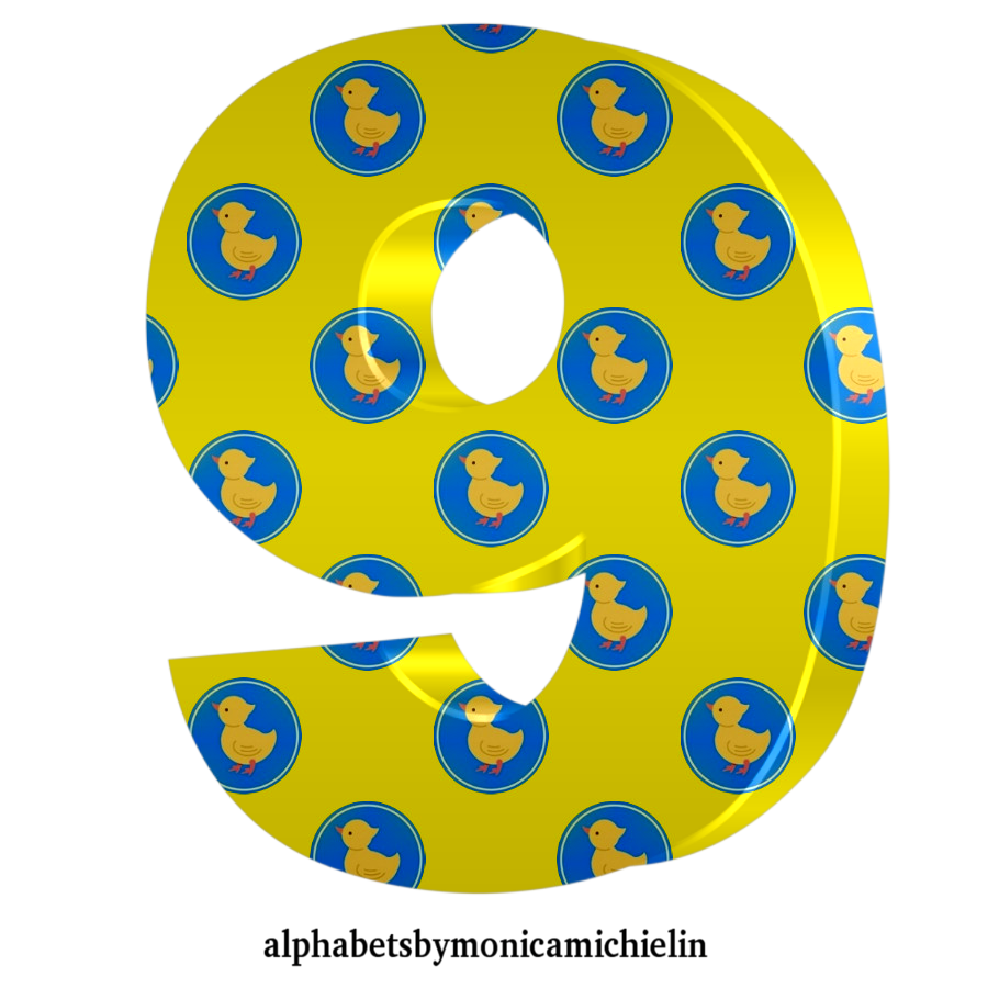 M. Michielin Alphabets: BABY ALPHABET YELLOW RUBBER DUCK, NUMBER, ICONS ...