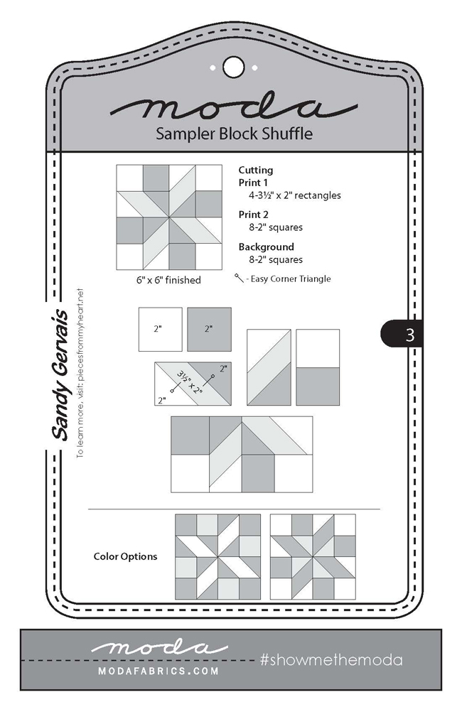 Fort Worth Fabric Studio: Moda Sampler Block Shuffle {Block 3}