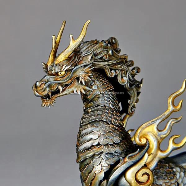 KT Project KT-001 Takeya Style Jizai Okimono "Kirin" Iron Rust Look Edition (Kaiyodo)