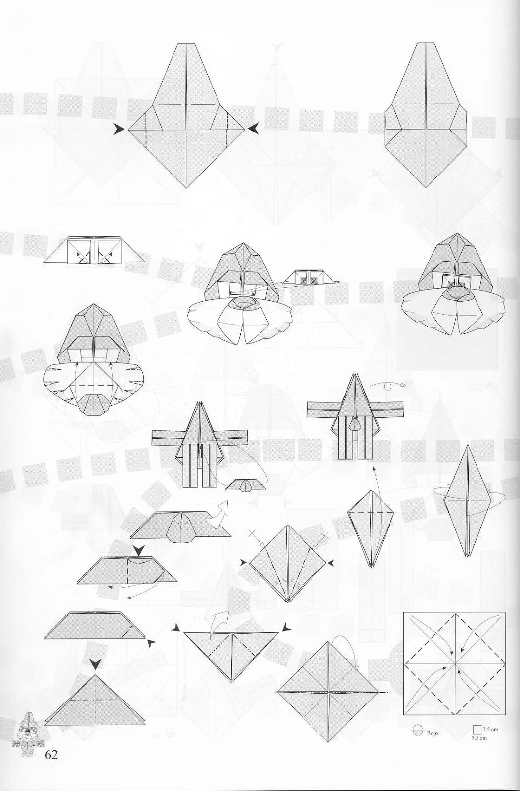 Origami Cartoon 3-Halle - Ruby Book Origami