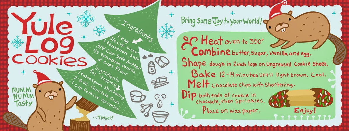 English is FUNtastic: Christmas Recipe: Yule log cookies