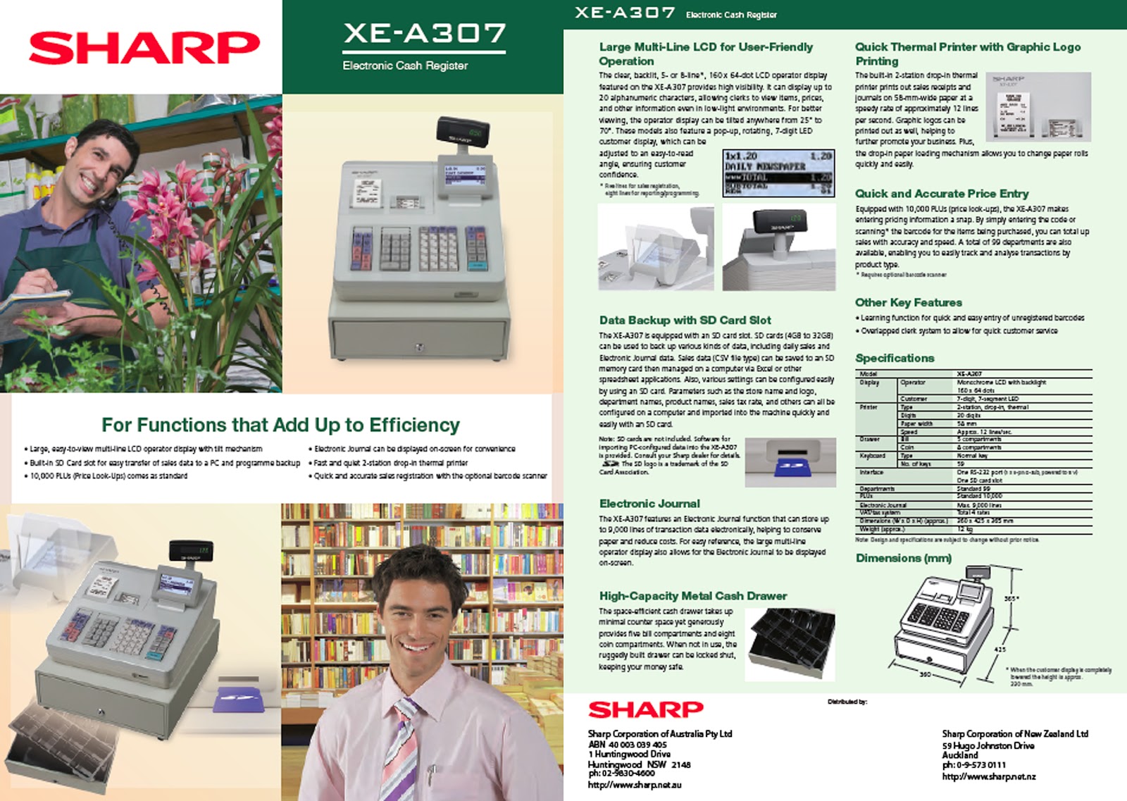 Datacopierindo Utama: Cash Register Sharp XE - A 307