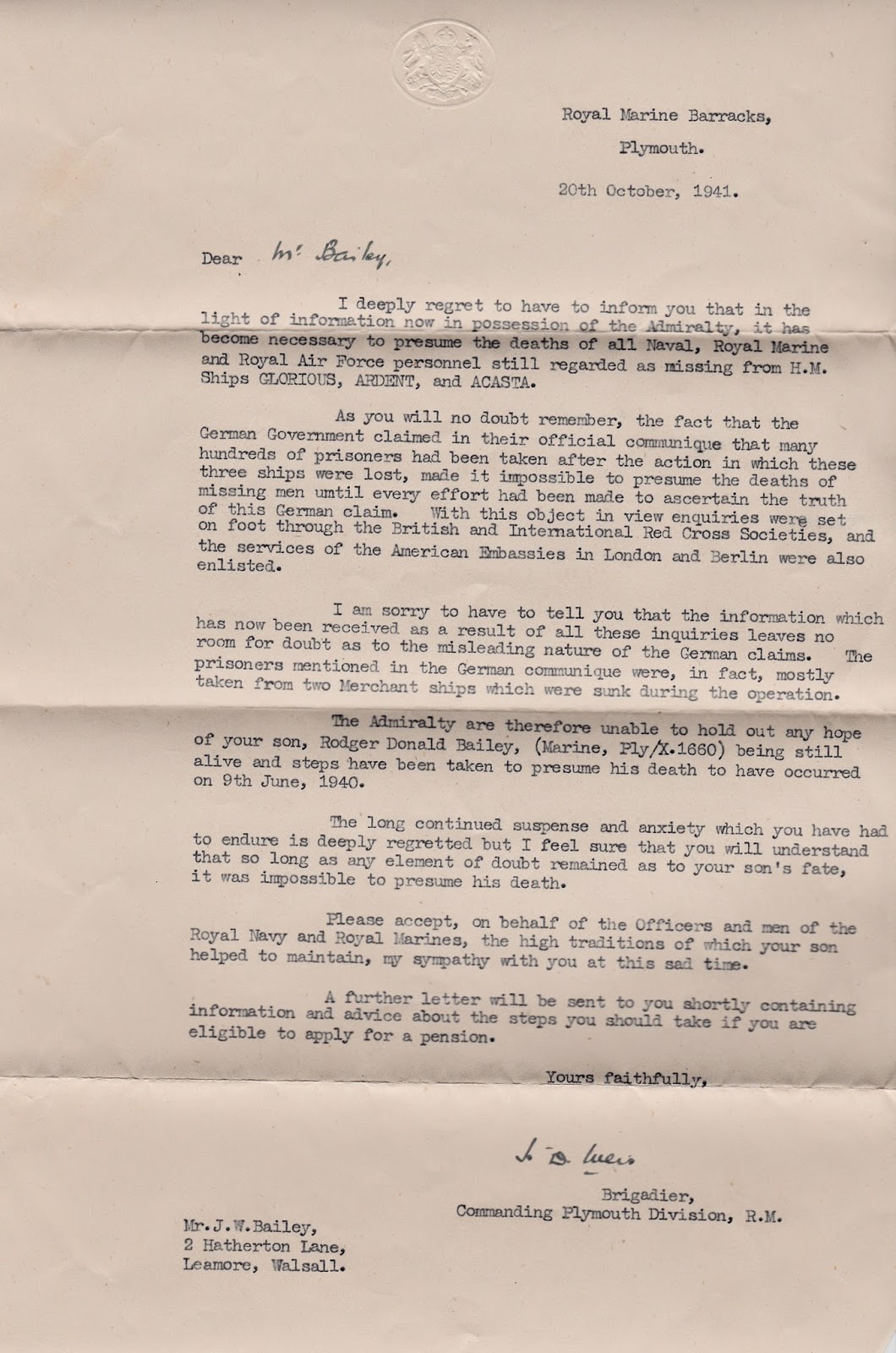 Glasgow Punter: 75 Years Ago. The Sinking of HMS Glorious.