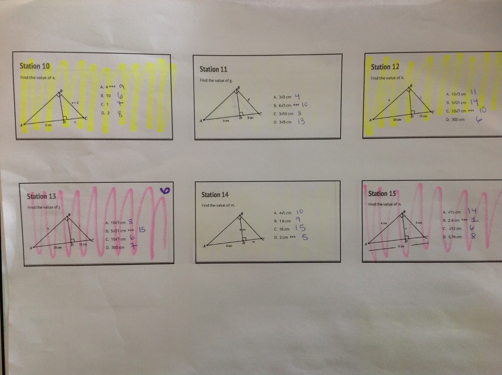 1:1 in the Math Classroom: Similarity in Right Triangles Station Maze