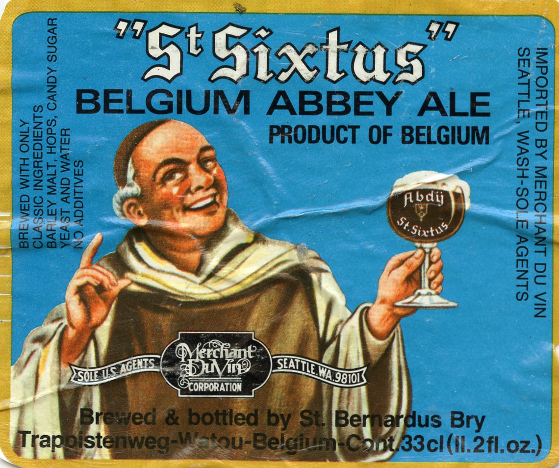 Scanned Vintage Graphics: St Sixtus Belgium Abbey Ale