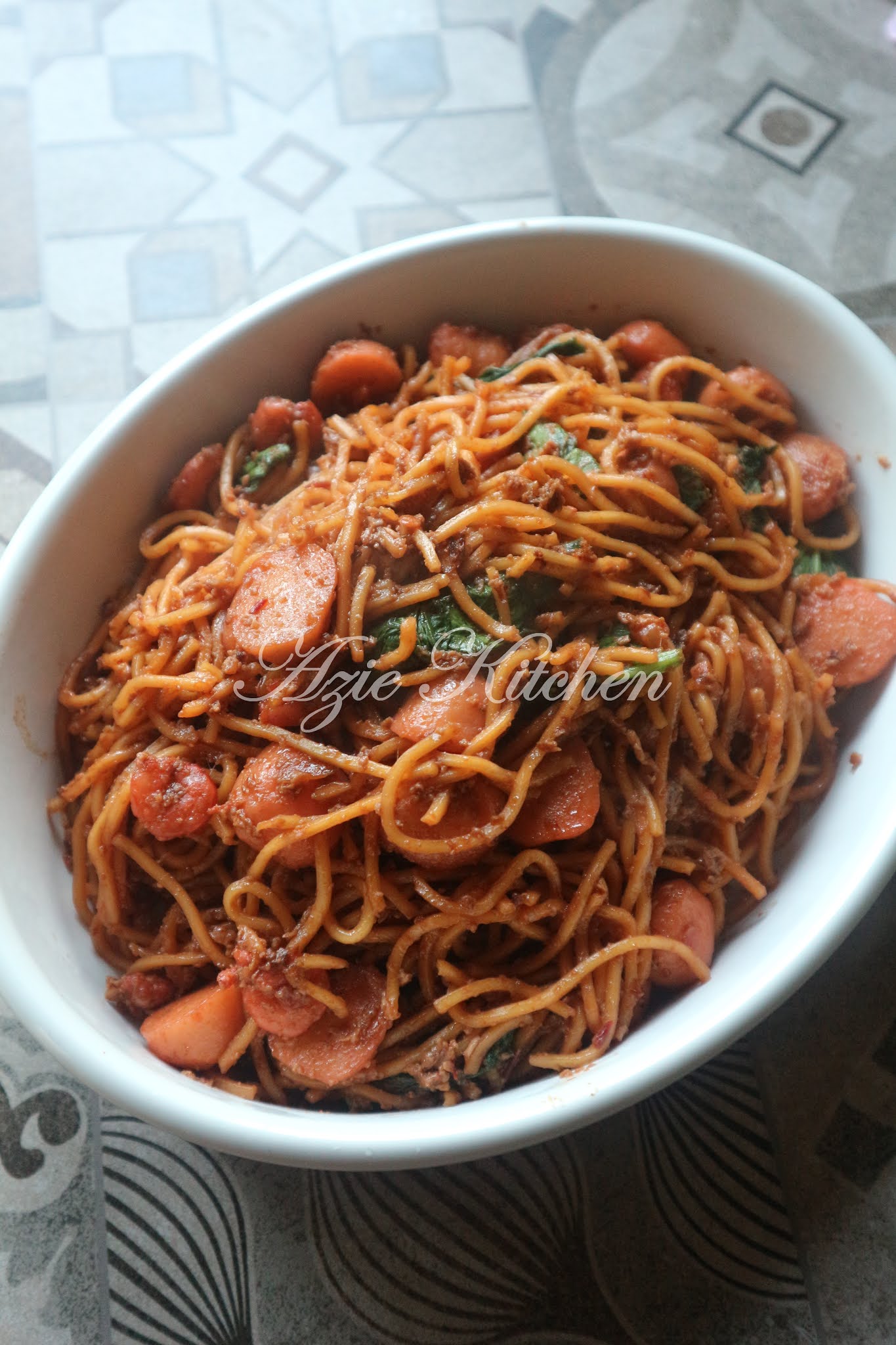 Mee Goreng Kelantan Menggunakan Sos Labu Siam - Azie Kitchen