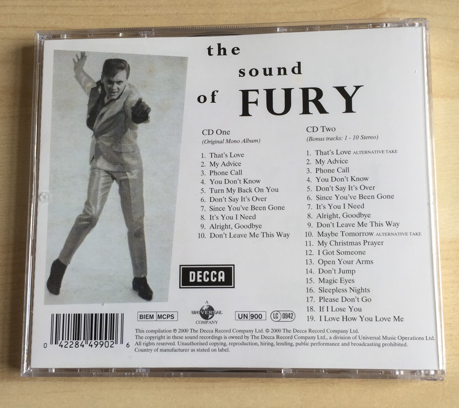 Sounds Good, Looks Good...: "The Sound Of Fury" by BILLY FURY (2000 ...