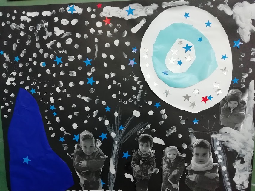 Los peque-raneros viajan con la seño Marian.: Arte espacial