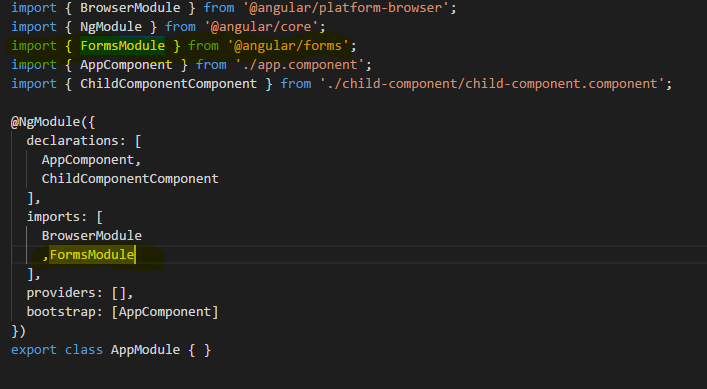Sending data to child component using @Input and two-way binding in Angular