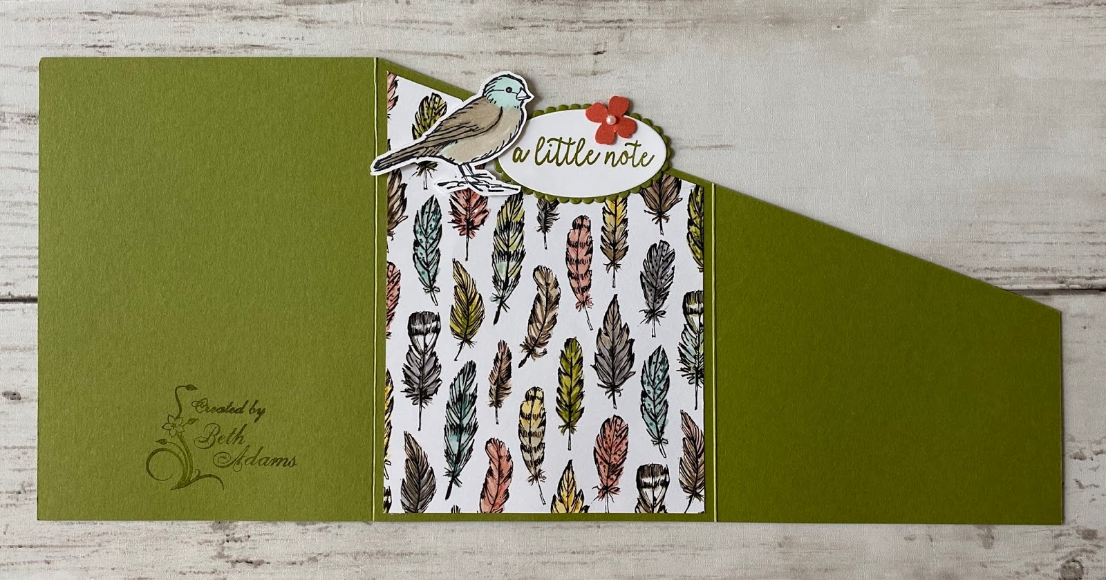 Crafts by Beth: A Little Note - Cascade Tri Fold A2