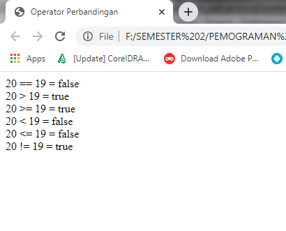 Pertemuan 2 - JavaScript Operator