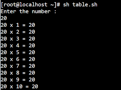 Code With Shash: Print Multiplication table of any number | Unix ...