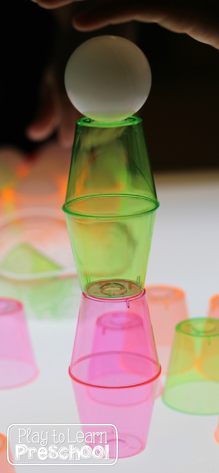 STEM Light Table Building Challenge for Preschoolers