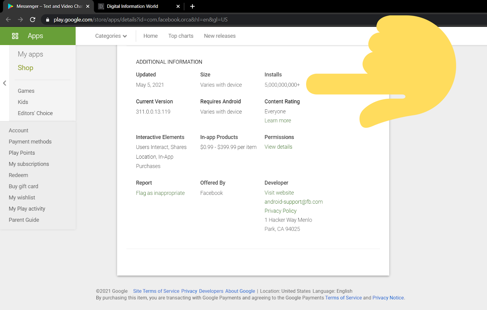 Facebook Messenger is now among the three non Google apps who reached ...