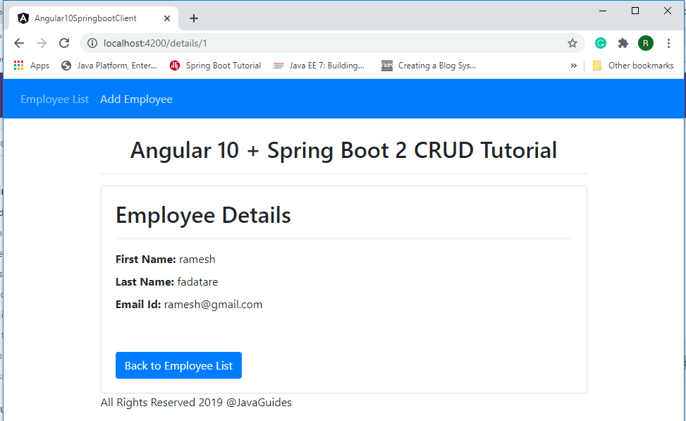 Angular + Spring Boot + MySQL CRUD Tutorial - Part #5 - Running Angular ...