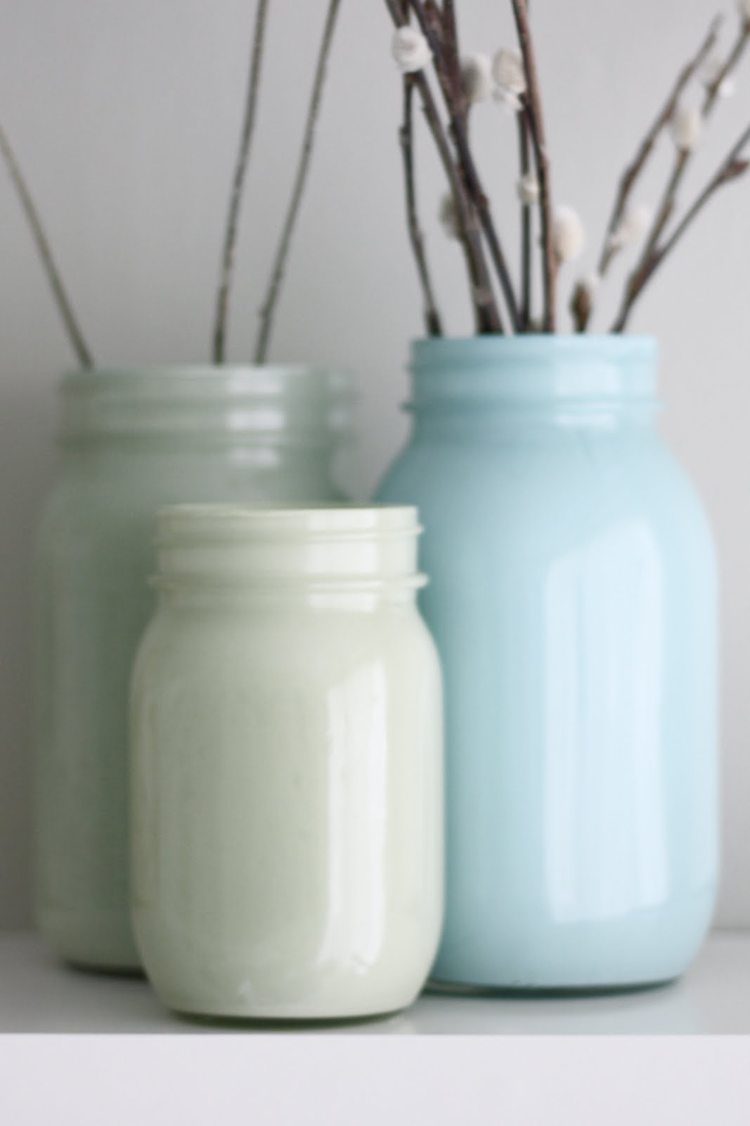 craftedbylindy: DIY- Pretty Painted Glass Jars