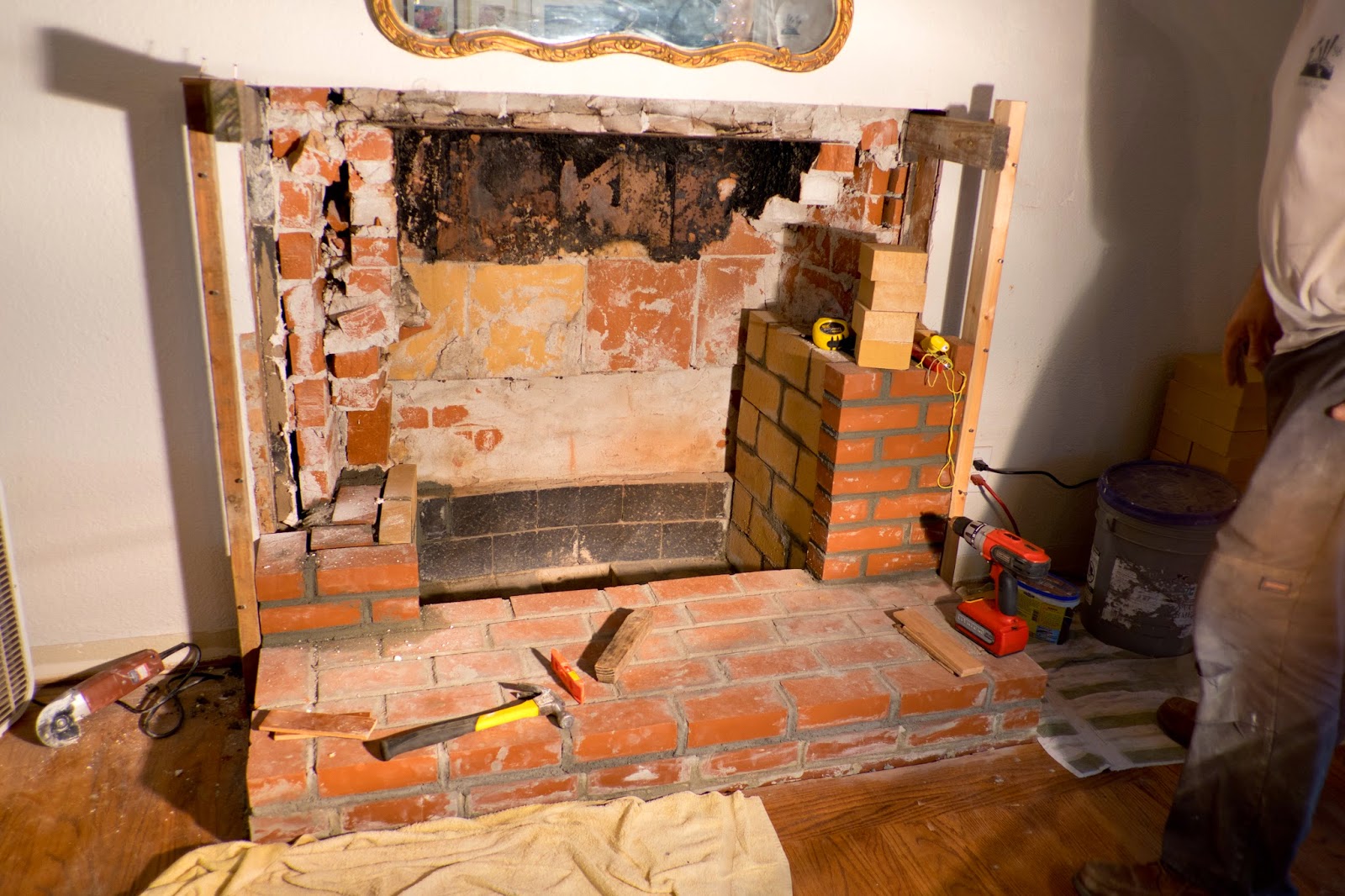 Domestic Fashionista: Recovering Our Fireplace