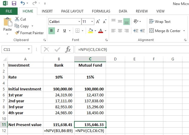 NPV In Excel npv-in-excel