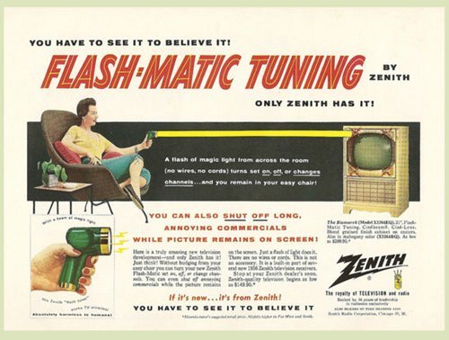 Flasmatic el primer control remoto de televisión de la Historia ...