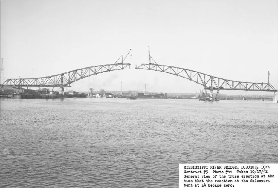 Industrial History: 1943 US-20 Julien Dubuque Bridge over Mississippi ...