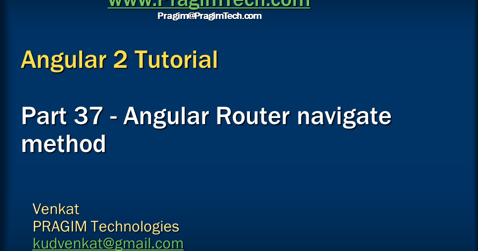 Sql Server Net And C Video Tutorial Angular Router Navigate Method