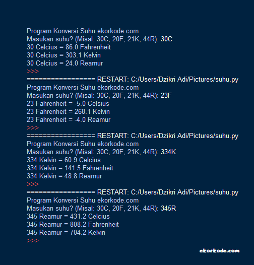 √ Tutorial Python Konversi Suhu Source Code Fungsi Perulangan Pembahasan 2023