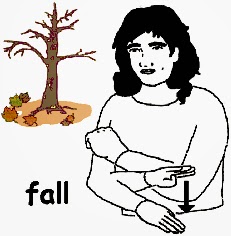 HearMyHands ASL: sign: Fall. It's autumn, it's Fall! FALL FALL LEAVES