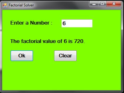 Free Programming Source Codes and Computer Programming Tutorials: Factorial Solver in Visual ...