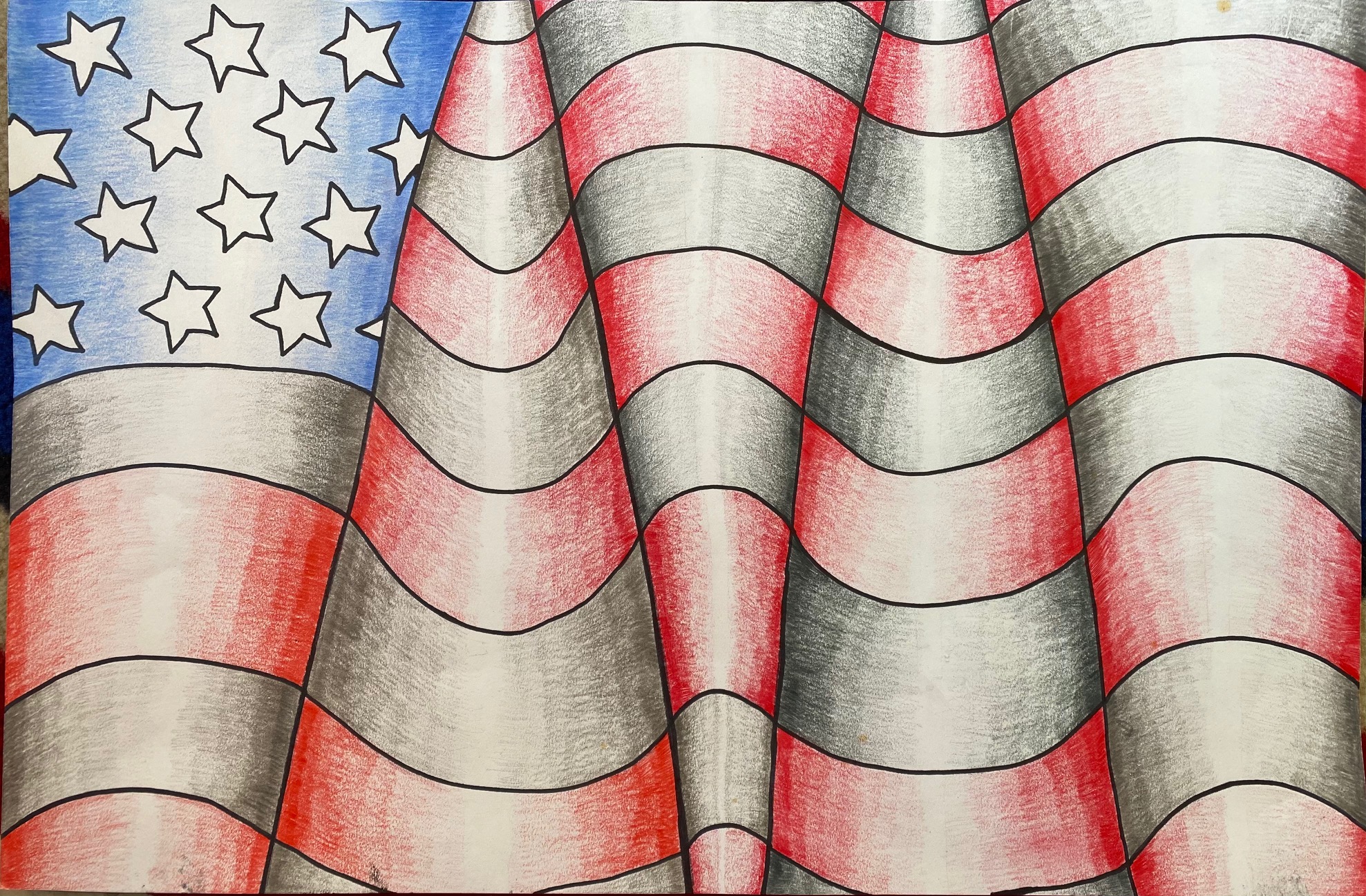 The Lost Sock : Op Art American Flags