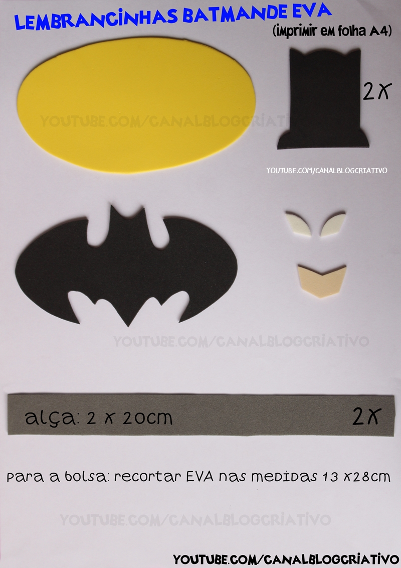 blog criativo: LEMBRANCINHA FESTA BATMAN: PONTEIRA DE EVA + SACOLINHA ...