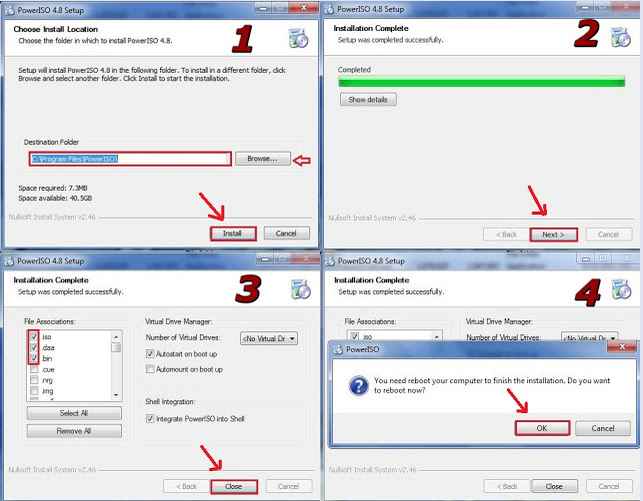 cum faci o imagine iso unui folder