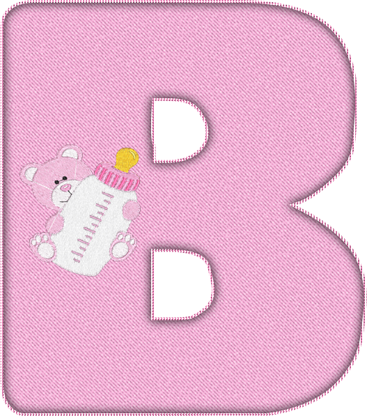 Alfabeto Decorativo: Alfabeto - Bebê Rosa - PNG - Letras - Maiúsculas ...