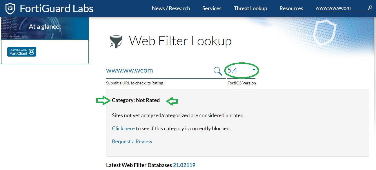Ken Felix Security Blog: URL category Fortiguard