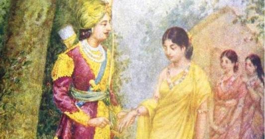 Indian Epics: Images and PDE Epics: Image: Dushyanta and Shakuntala