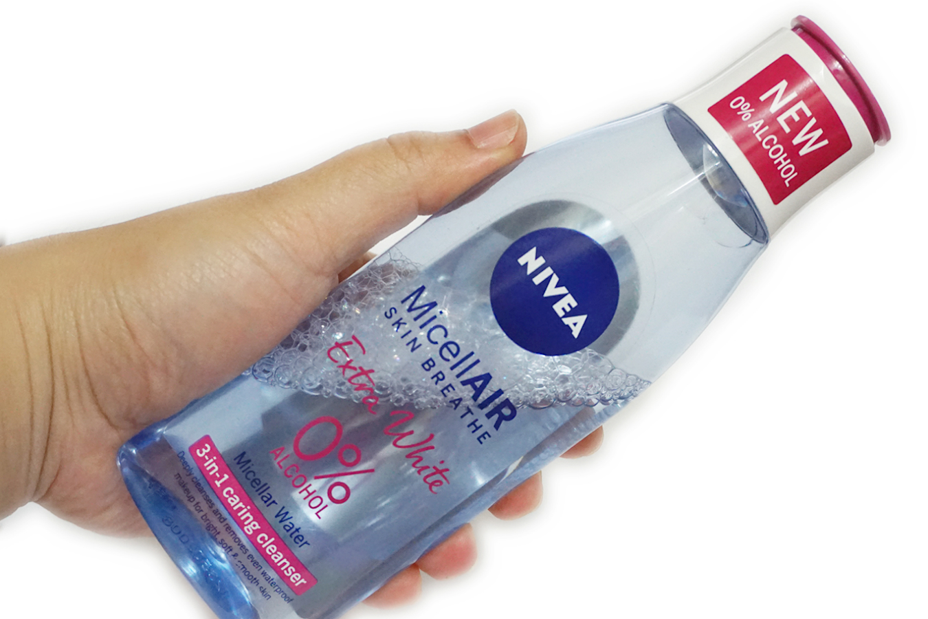 Nivea Extra White Micellar Water 0% Alcohol 3-in-1 Caring Cleanser ...