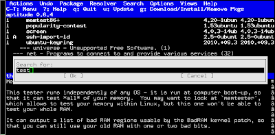 Ross A. Hamilton: Broken aptitude when running in xterm