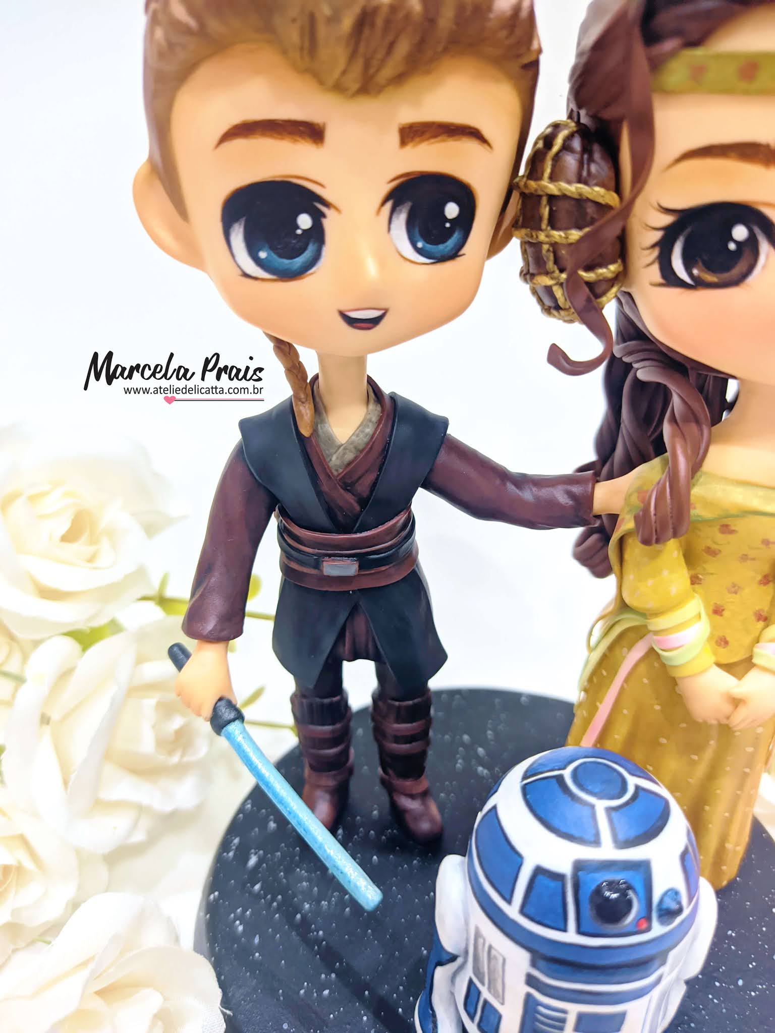 Casal chibi star wars - Anakin e Padmé