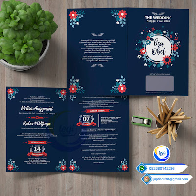 10 Download Contoh Undangan Pernikahan Full Color Cdr - Kumpulan Tutorial