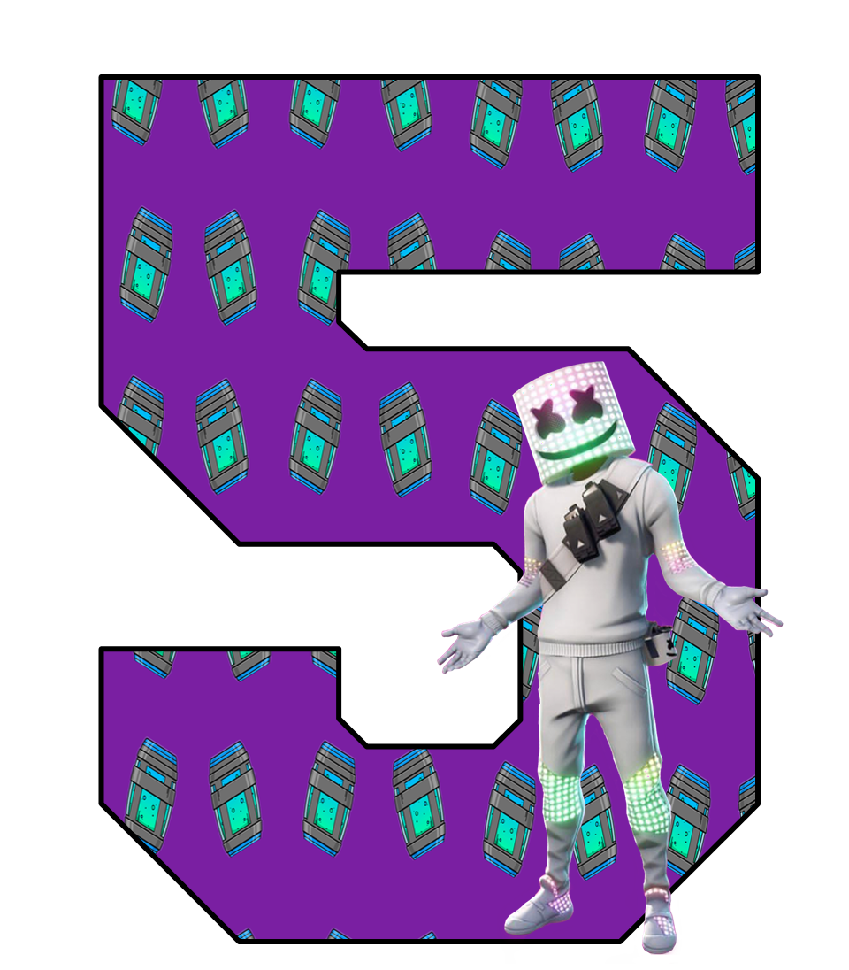 Kits imprimibles gratis : Números Fortnite para imprimir