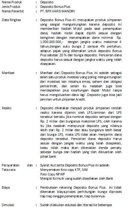Ringkasan Informasi Produk