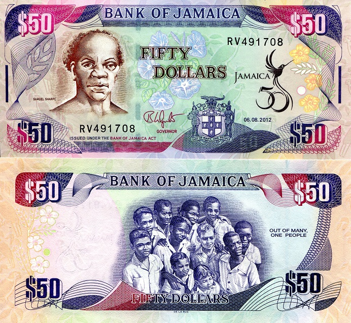 WORLD OF CURRENCY: JAMAICA 50 DOLLAR NOTE (COMMEMORATIVE ISSUE)