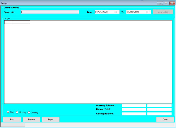 Account Ledger in Chanakya ERP