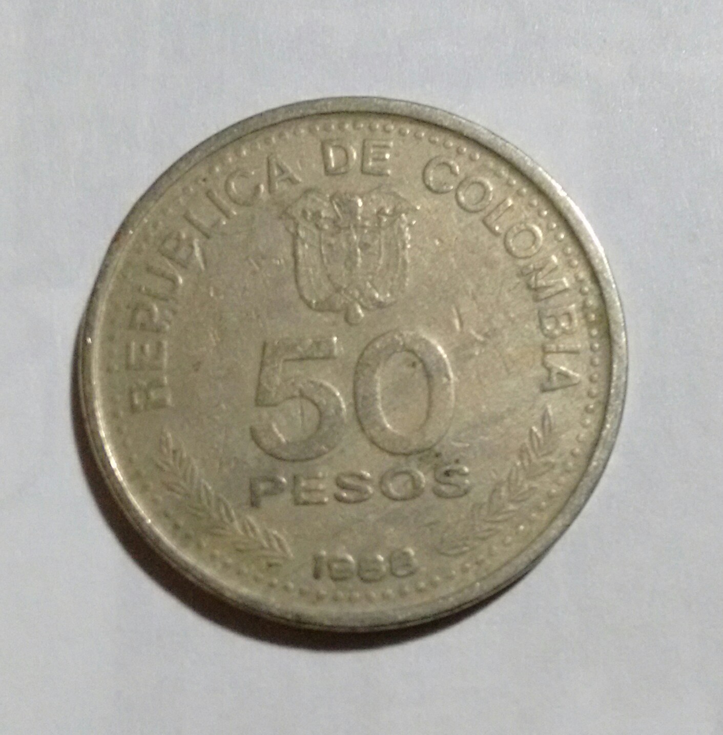 Coleccion de billetes y monedas (numismatica): Moneda 50 pesos Colombia ...