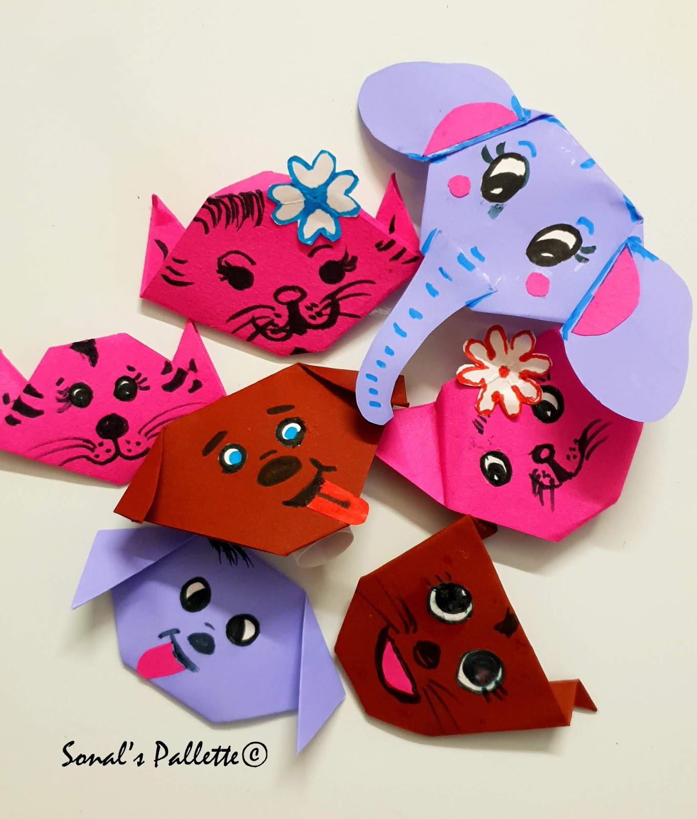 Sonal s Pallette Finger Puppet Origami Sonal s Pallette Finger Puppet Origami