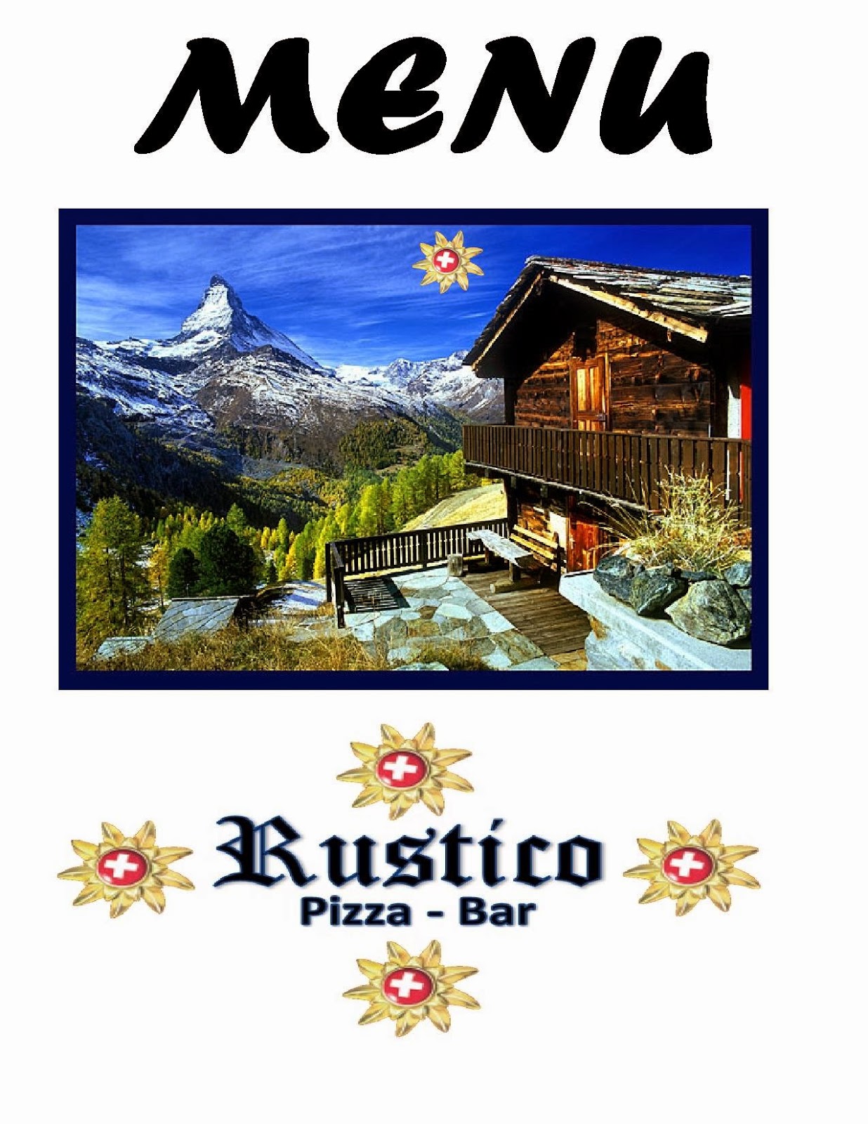 Rustico Pizza Bar Quetzaltenango - Nuestro Menú - Pizzerias en ...