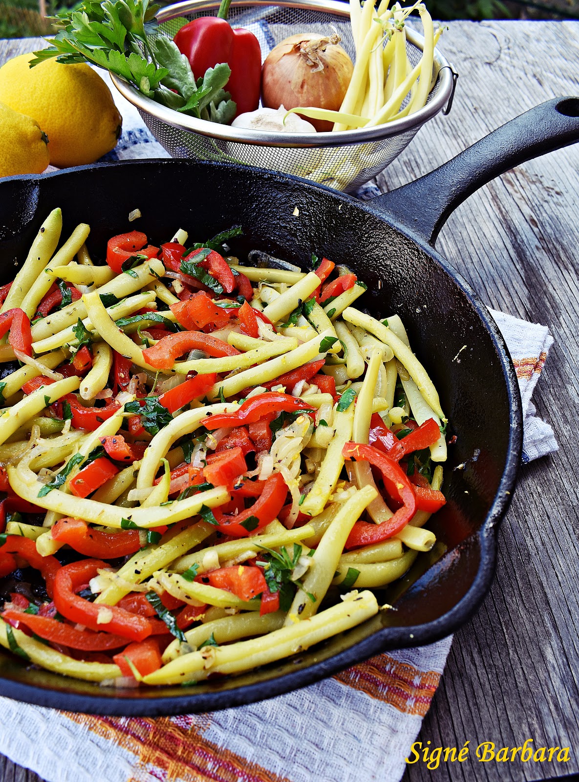 Signé Barbara: Haricots beurre à la méditerranéenne