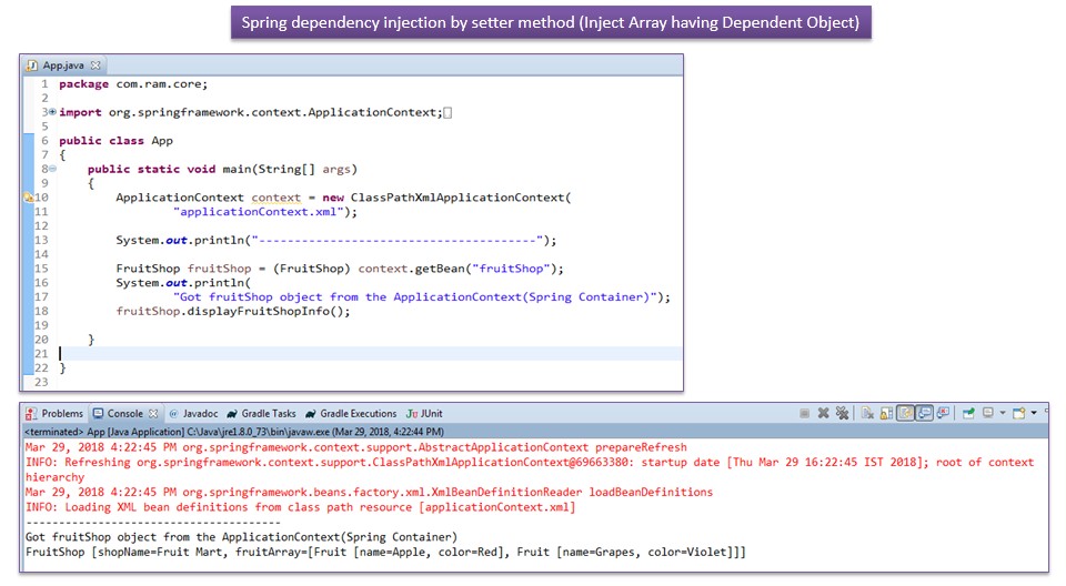 JAVA EE: How to Inject Array having Dependent Object using Spring ...